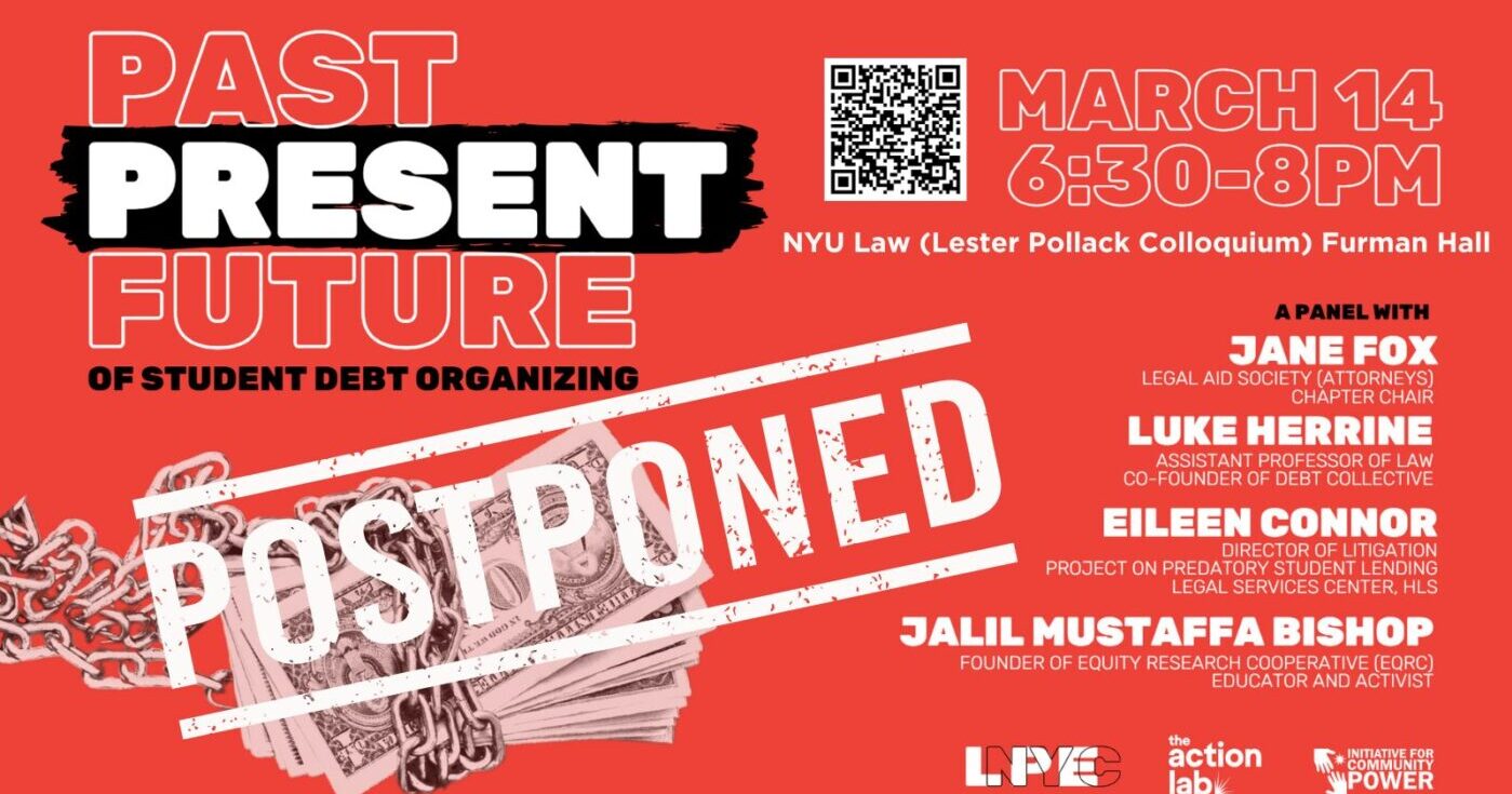 [Postponed]: Past, Present, and Future of Student Debt Organizing - LPE ...